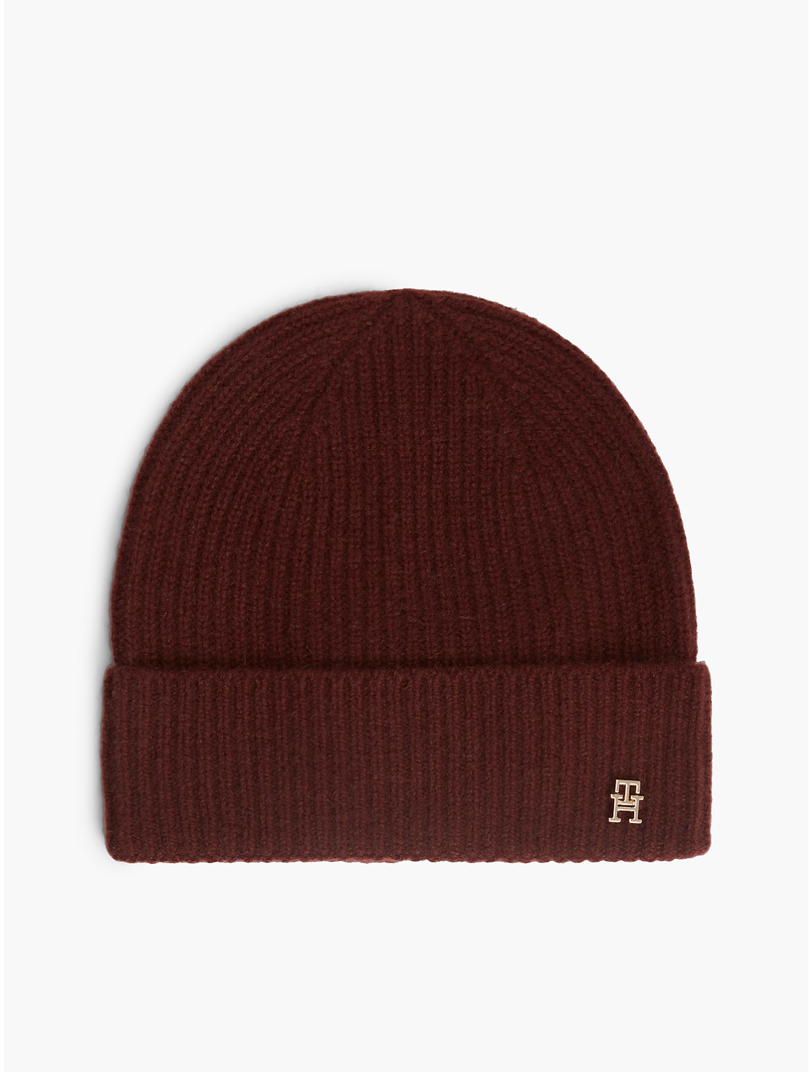 TOMMY HILFIGER women's monogram hardware cashmere beanie